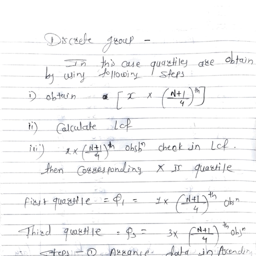 Quartiles..pdf - Business statistics - Notes - Teachmint